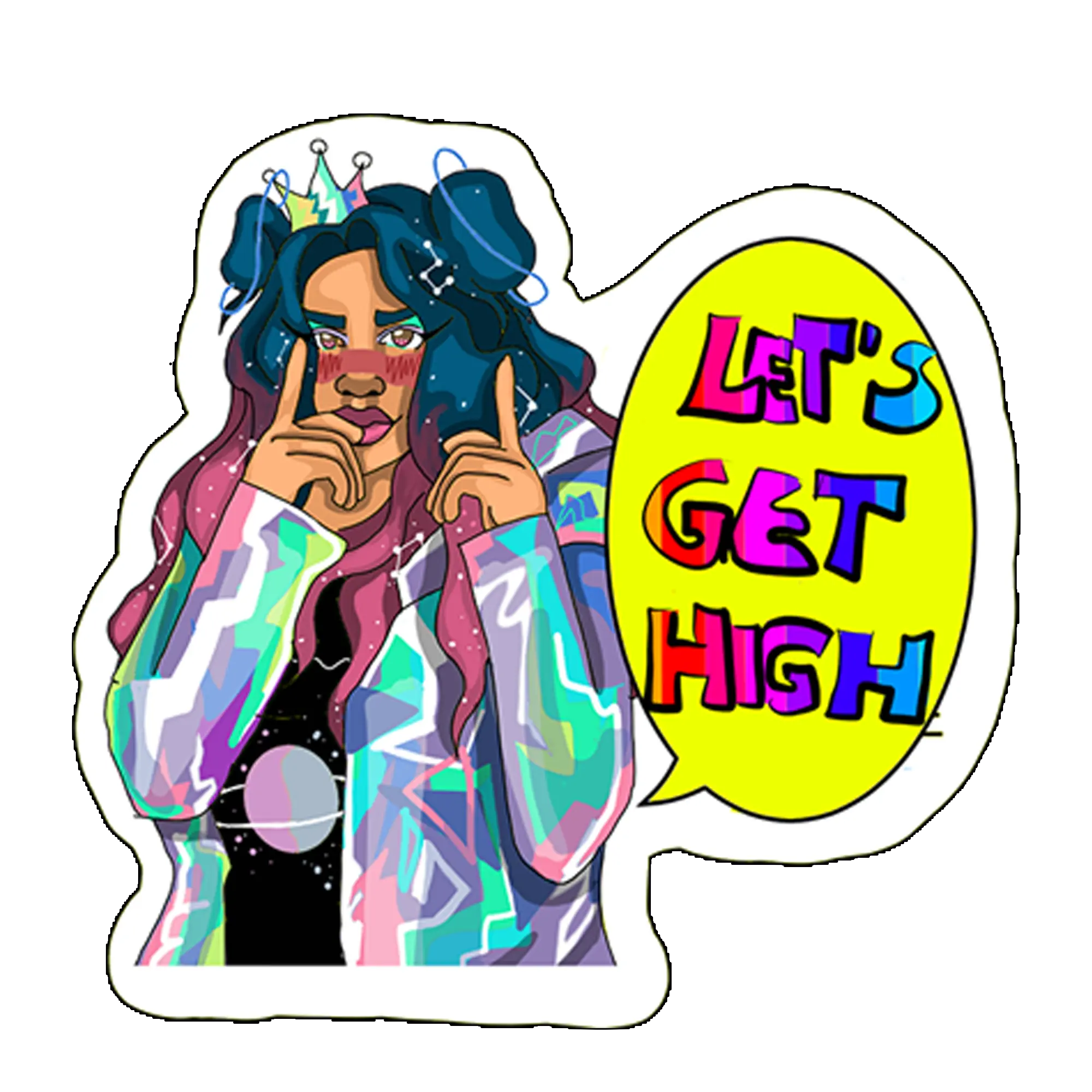 sticker Let's get high – MyStiki