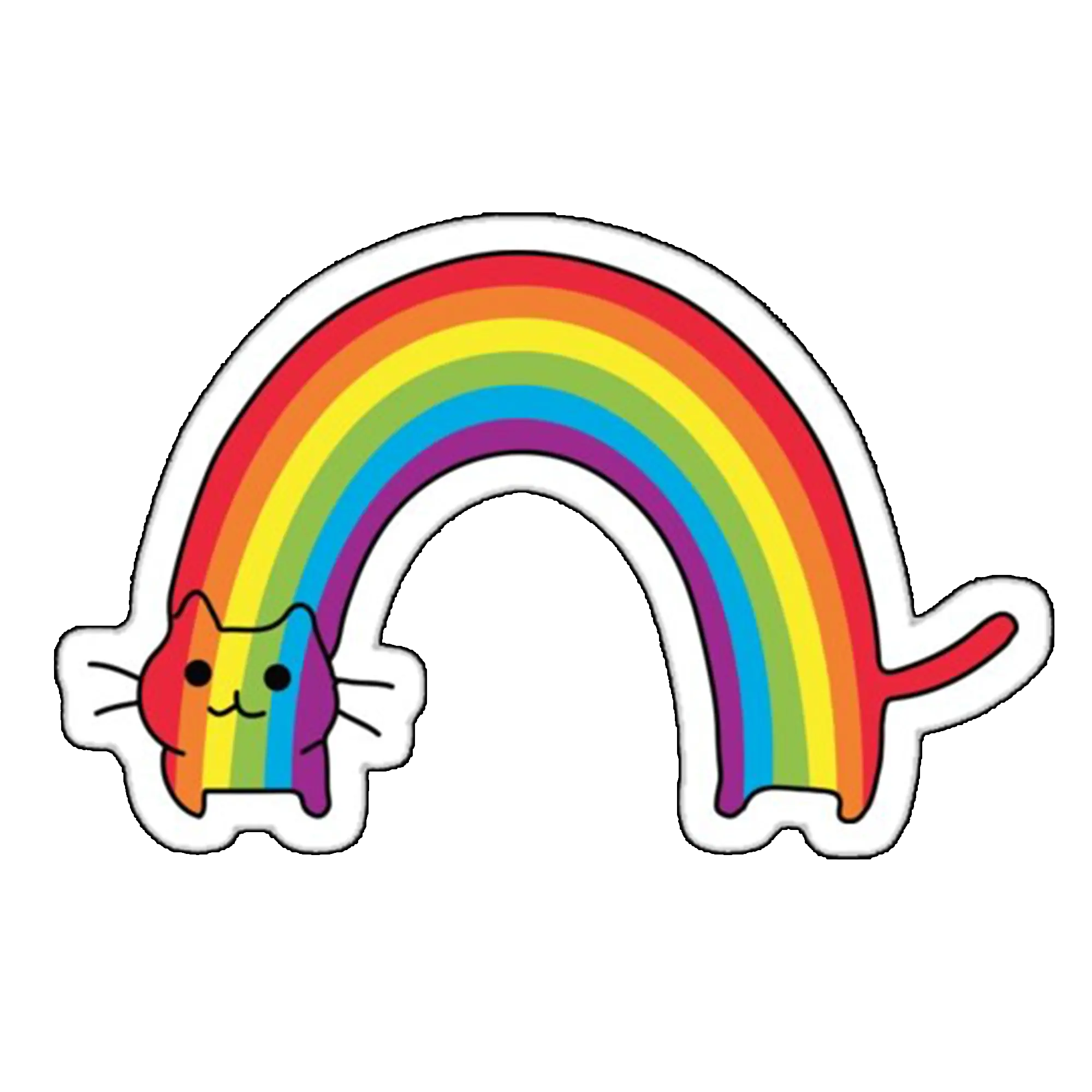Sticker curcubeu pisica – MyStiki